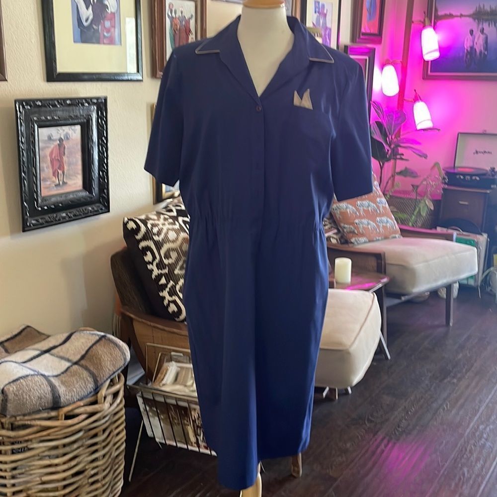 Vintage 1980s Office Dress - Gem